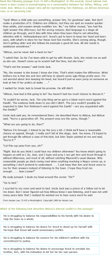 IXL | Analyze passages from To Kill a Mockingbird: Part 1 | Advanced 1 ...