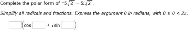 IXL - Convert complex numbers from rectangular to polar form ...