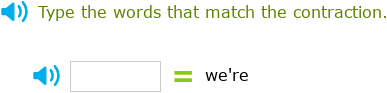 IXL | Form pronoun-verb contractions | Foundations 1 language arts