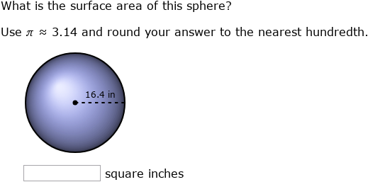 IXL | Surface area of spheres | Intermediate 2 math