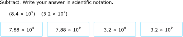 IXL | Add and subtract numbers written in scientific notation ...