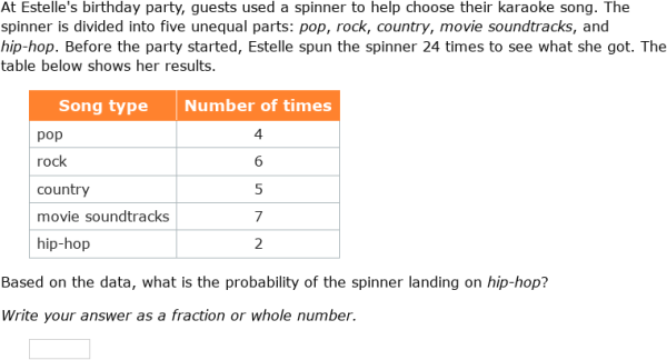 IXL - Use collected data to find probabilities and make predictions ...