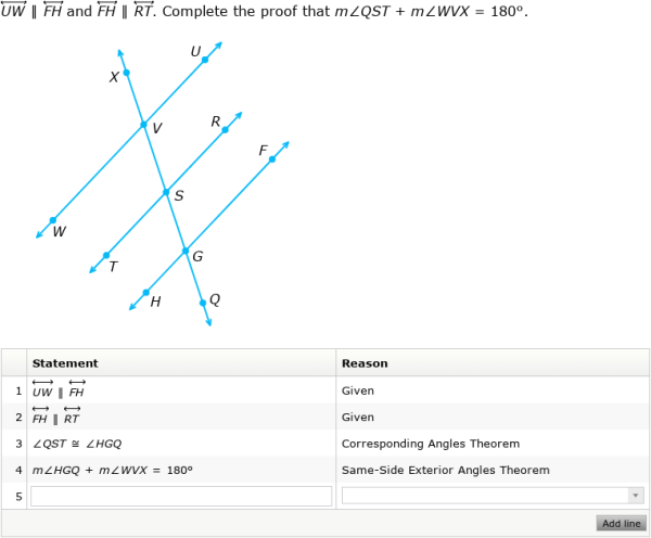 IXL - Proofs involving parallel lines II (Geometry practice)