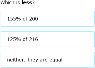 IXL | Compare percents of numbers | Intermediate 2 math
