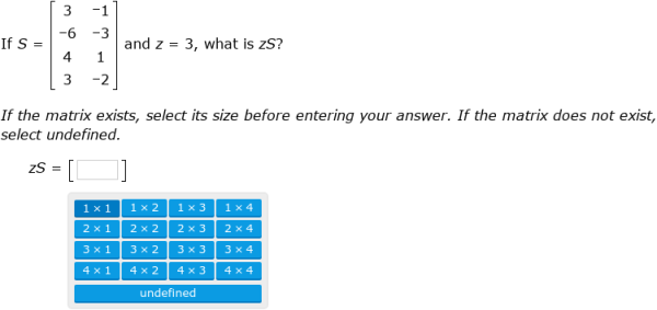 IXL - Multiply a matrix by a scalar (Precalculus practice)