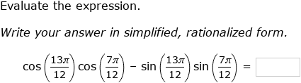 Ixl Trigonometric Sum And Difference Identities Precalculus Practice