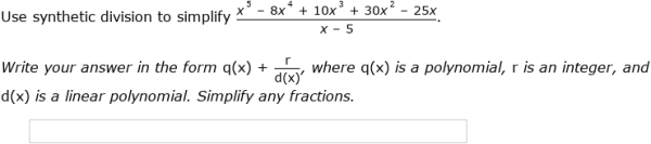 IXL - Divide polynomials using synthetic division (Advanced algebra ...