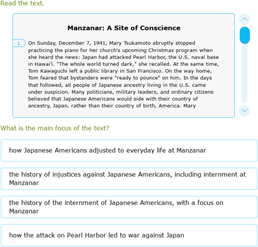 IXL | Analyze the development of informational passages: set 2 ...