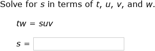 IXL - Rearrange multi-variable equations (Advanced algebra practice)