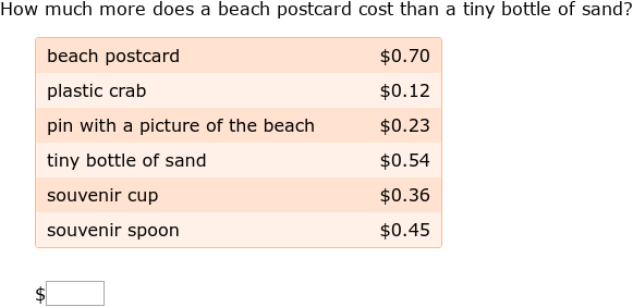 IXL - Price lists (Financial literacy practice)
