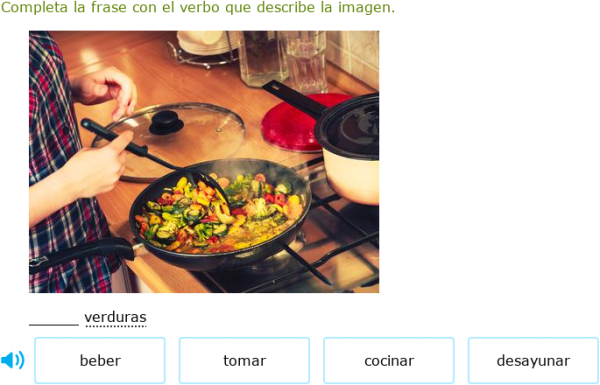 IXL | Verbs for talking about food, eating, and drinking | Spanish