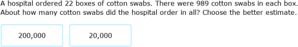 IXL | Estimate to solve word problems | Intermediate 1 math