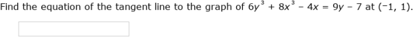 IXL - Find tangent lines using implicit differentiation (Calculus practice)