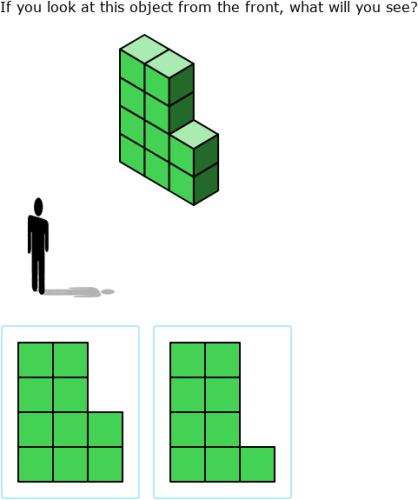 IXL | Front, side, and top view | Intermediate 1 math