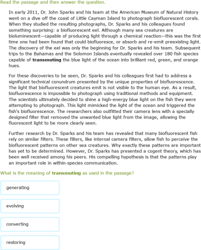 IXL | Use context to identify the meaning of a word | Advanced 1 ...