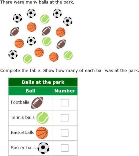 IXL | Record data in tables | Foundations 1 math