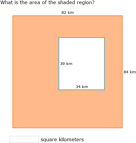 IXL | Area between two rectangles | Intermediate 1 math