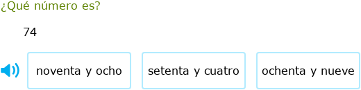 IXL | Recognize numbers: 30‑100 | Spanish