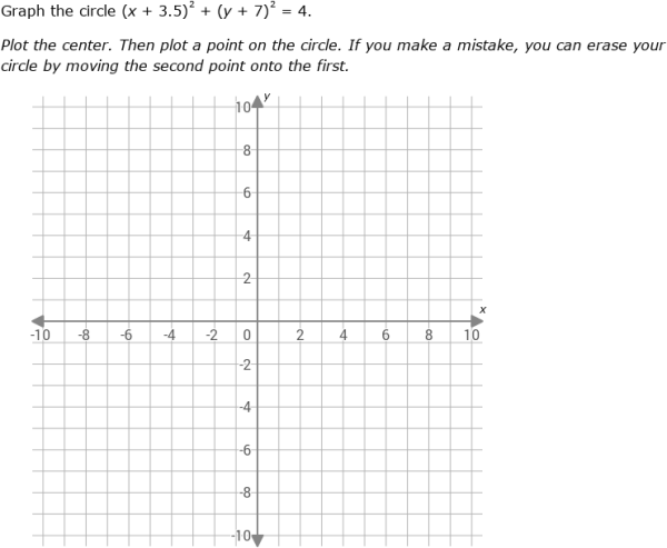 IXL - Graph circles (Precalculus practice)