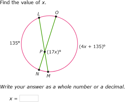 IXL - Angles formed by chords, secants, and tangents (Geometry practice)