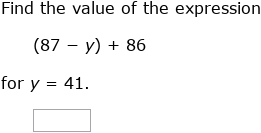 IXL | Evaluate variable expressions with whole numbers | Intermediate 2 math