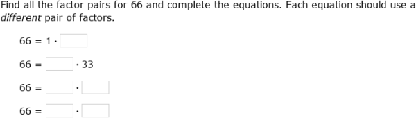 IXL | Find all the factor pairs of a number | Intermediate 1 math