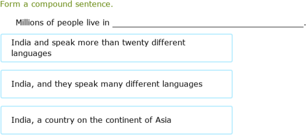 IXL | Create compound sentences | Foundations 2 language arts