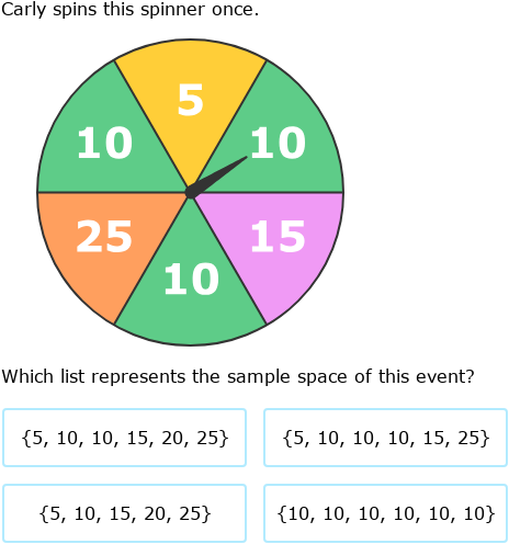 IXL | Sample spaces of simple events | Intermediate 1 math