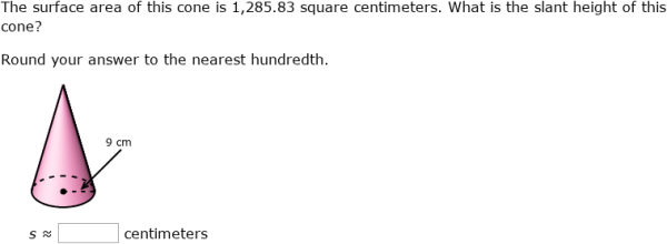 IXL | Surface area of cones | Intermediate 2 math