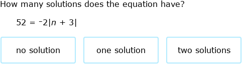 IXL - Solve absolute value equations (Algebra practice)