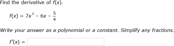 IXL - Find derivatives of polynomials (Calculus practice)
