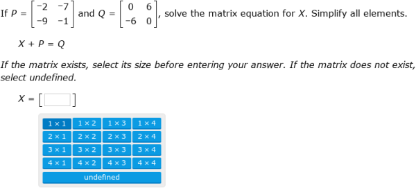 IXL - Solve matrix equations (Precalculus practice)