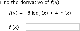 IXL - Find derivatives of logarithmic functions (Calculus practice)