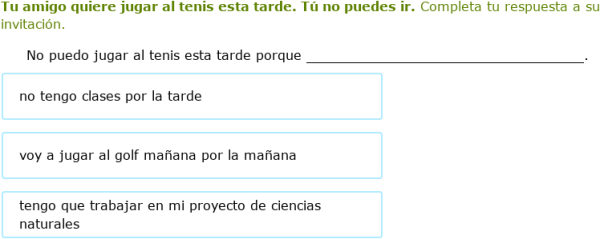 IXL | Respond to plans and invitations by giving reasons and excuses ...
