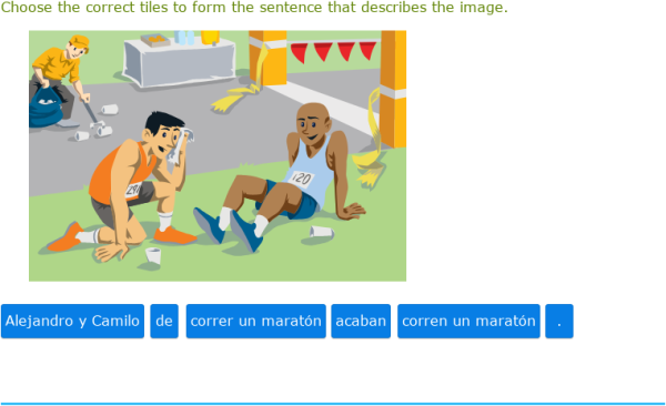 IXL | Acabar de + infinitive | Spanish