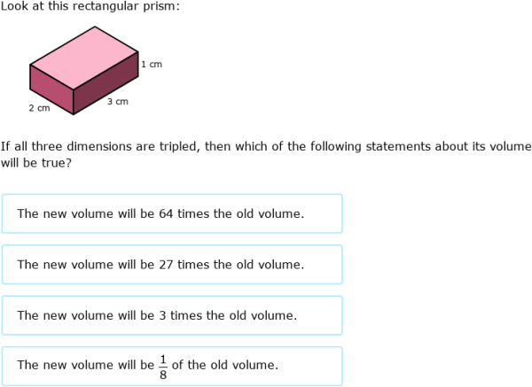 IXL - Surface area and volume: changes in scale (Geometry practice)