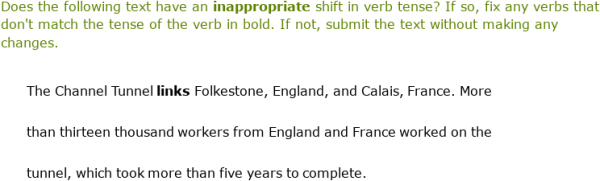 IXL | Identify and correct inappropriate shifts in verb tense ...