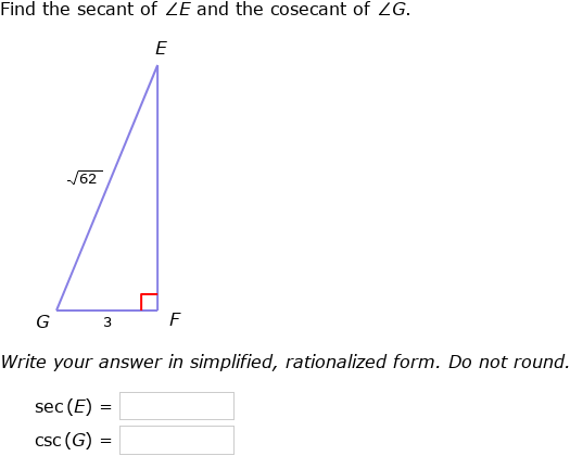IXL - Trigonometric ratios: csc, sec, and cot (Geometry practice)