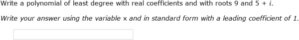 IXL - Complex conjugate theorem (Advanced algebra practice)