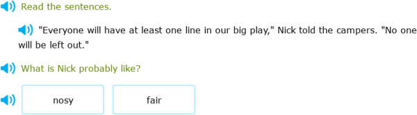 IXL | Use actions and dialogue to understand characters | Foundations 1 ...