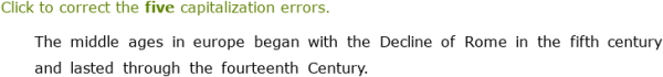 IXL | Correct capitalization errors | Intermediate 1 language arts