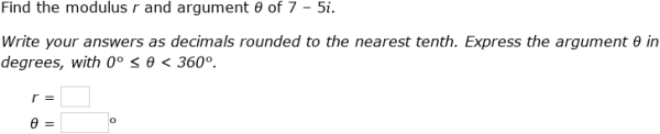 IXL - Find the modulus and argument of a complex number (Precalculus practice)