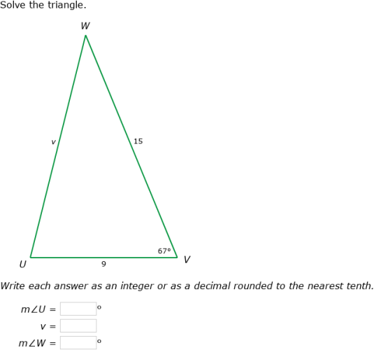 IXL - Solve a triangle (Geometry practice)