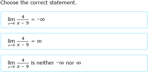 IXL - Find the limit at a vertical asymptote of a rational function II ...
