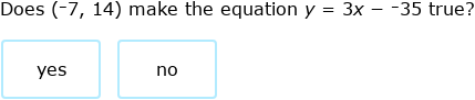IXL - Does (x, y) satisfy the linear equation? (Algebra practice)