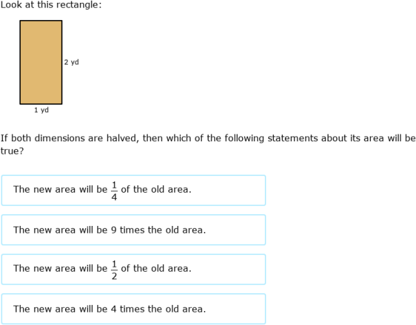 IXL | Perimeter and area: changes in scale | Intermediate 2 math