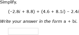 IXL - Add and subtract complex numbers (Advanced algebra practice)