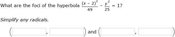 IXL - Find the foci of a hyperbola (Advanced algebra practice)