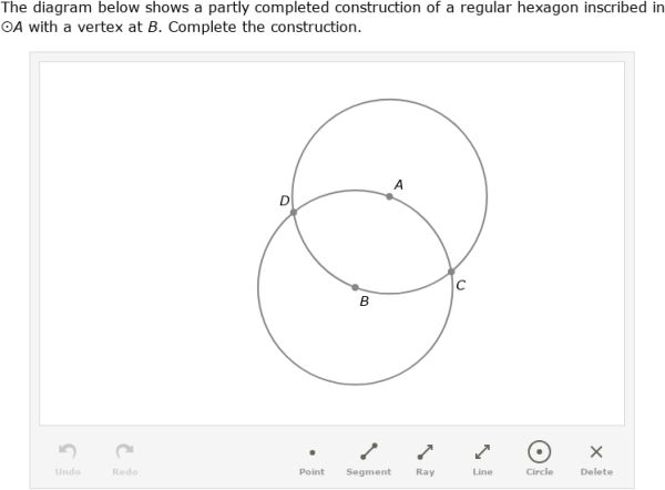 IXL - Construct a regular hexagon inscribed in a circle (Geometry practice)