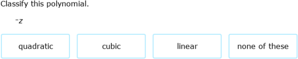 IXL - Polynomial vocabulary (Algebra practice)